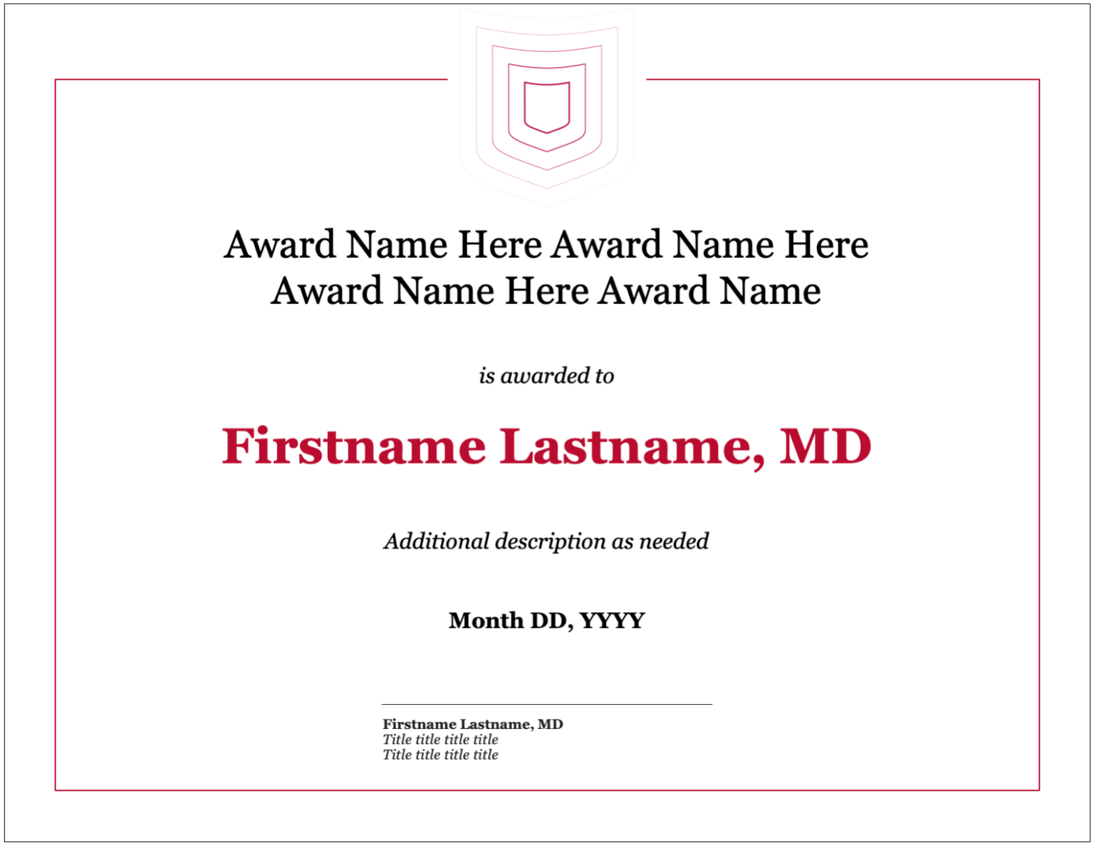 Certificate Templates - Marketing & Communications